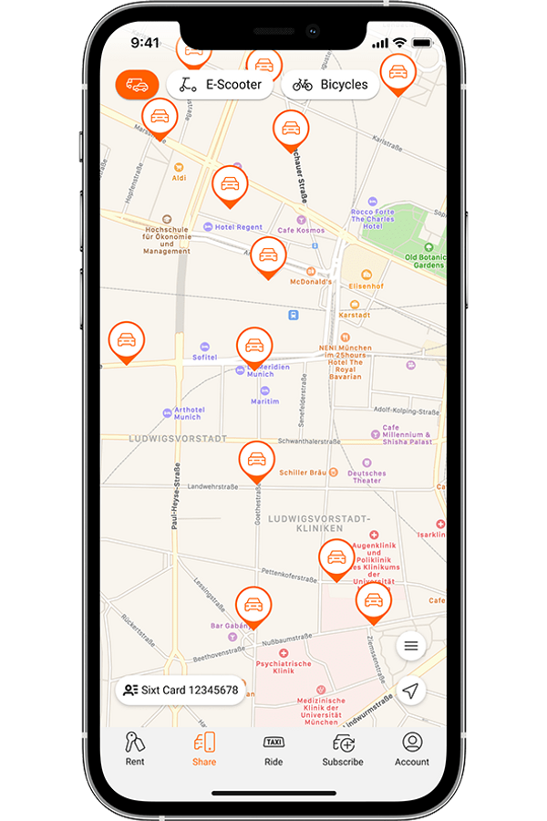 Car sharing in Germany & Netherlands | SIXT share